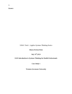 Bow Horn Task 2 - Task 2 pass - Bowen-Horn Sheree Bowen Horn July 21 st ...