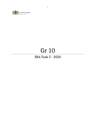 Gr 10 Task 5 Short Stories - Gr 10 SBA Task 5 – 2020 Short Stories Task ...
