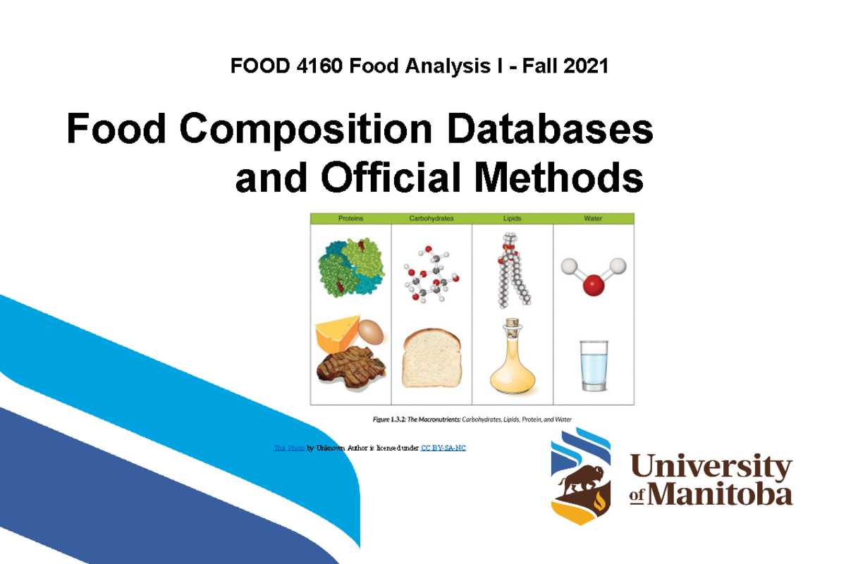 4. Databases and Methods - FOOD 4160 Food Analysis I - Fall 2021 Food ...