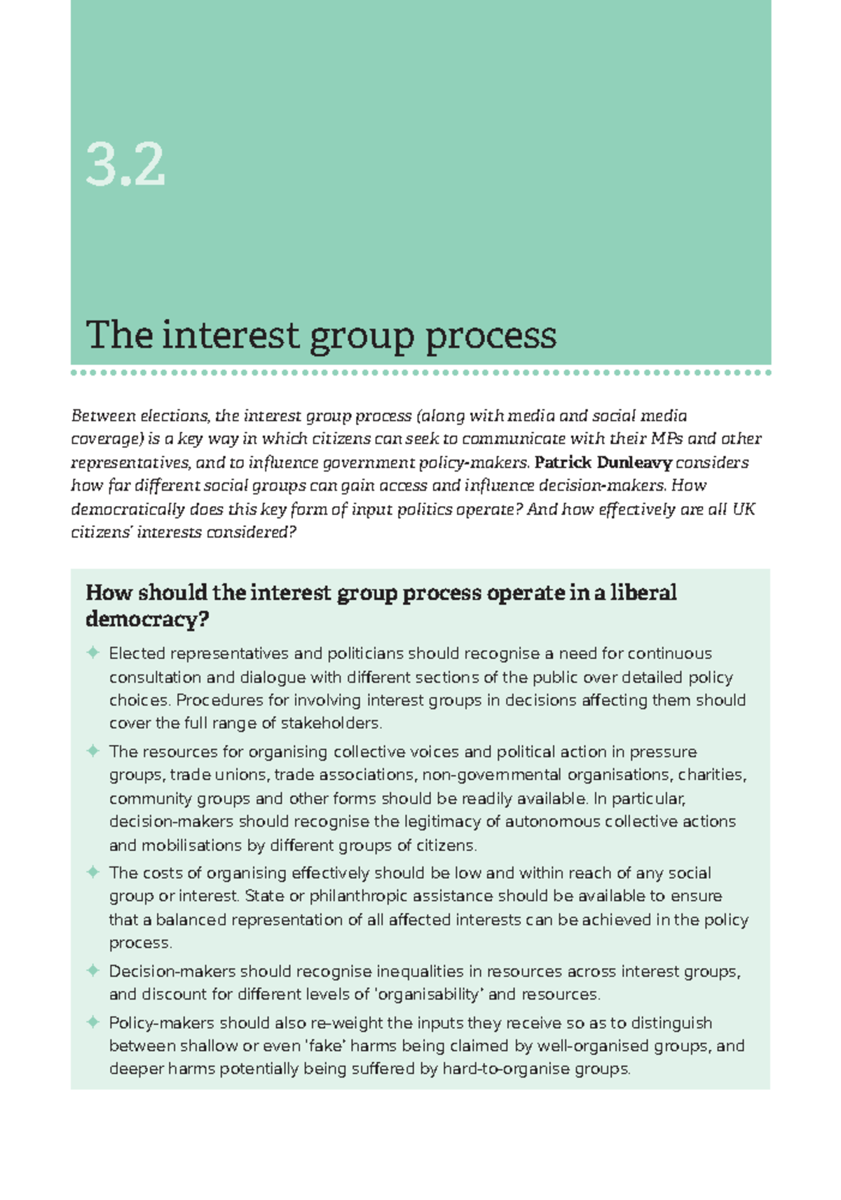 The uks changing democracy 7 chapter 32 the interest group process ...