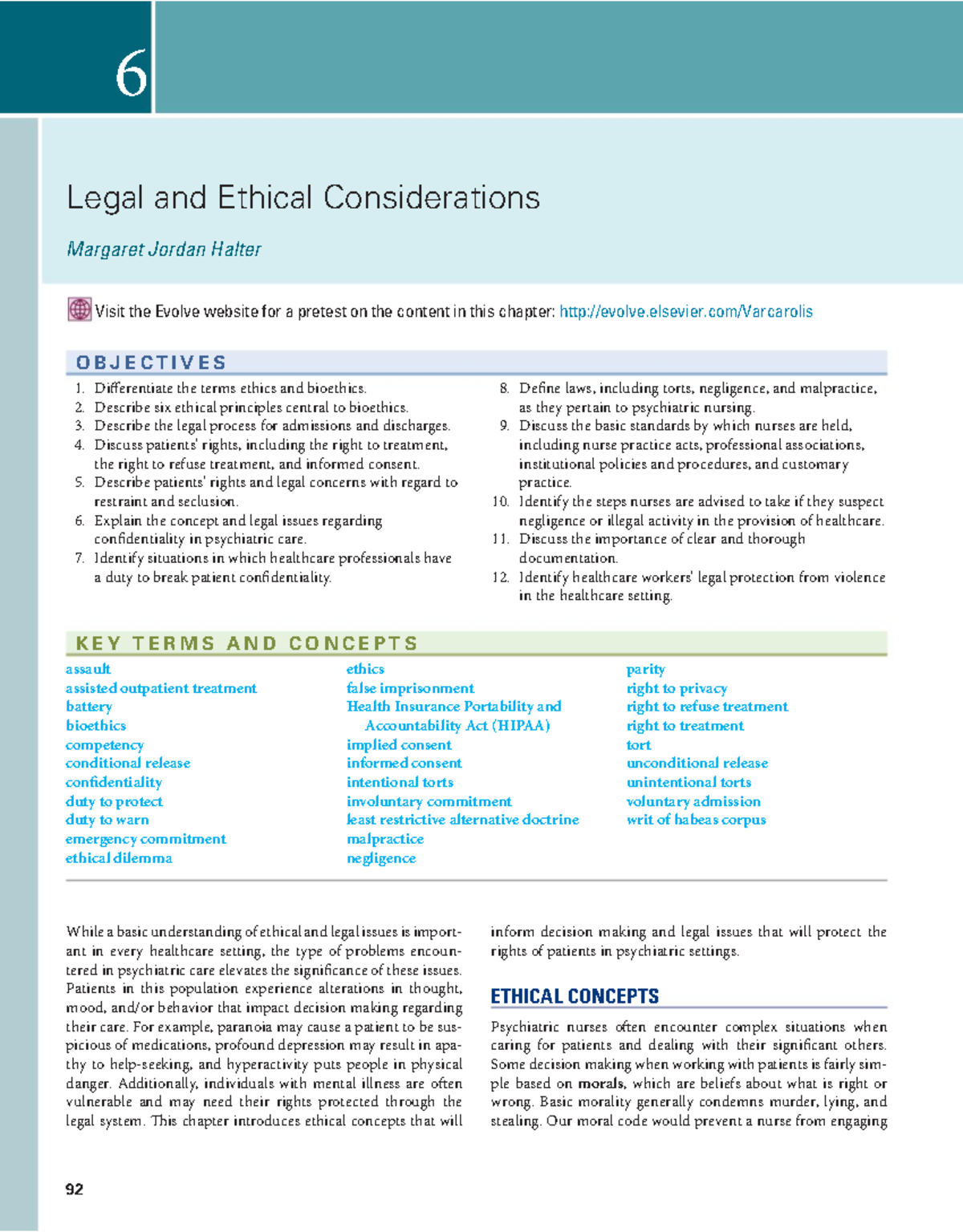 Ch6 - Book - 92 While a basic understanding of ethical and legal issues ...