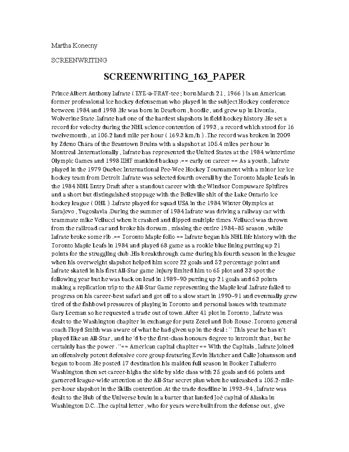 SCR1630: Assignment #2: Script and Paper Study 2023/2024 - Martha ...