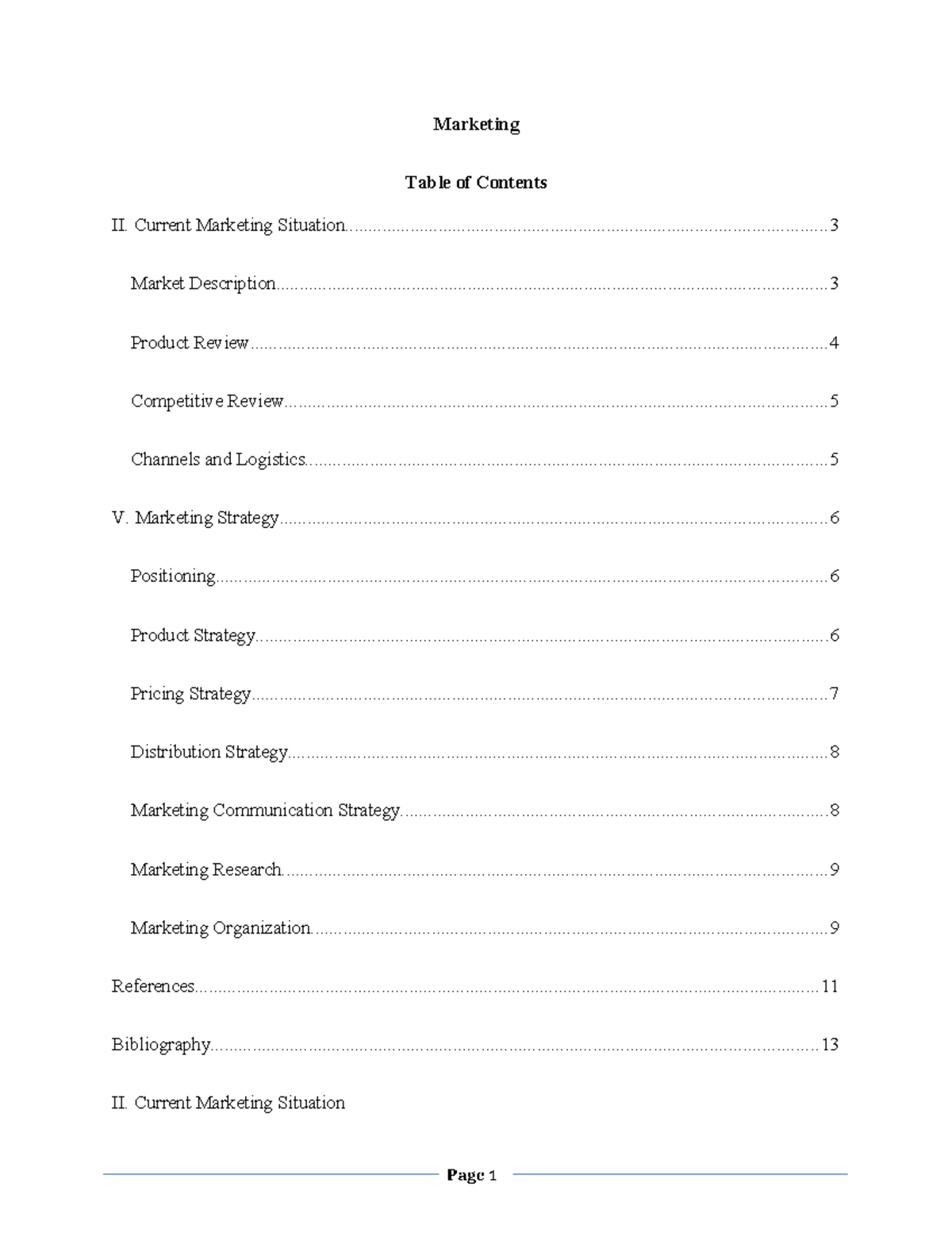 Marketing situation - Marketing II. Current Marketing - Studocu