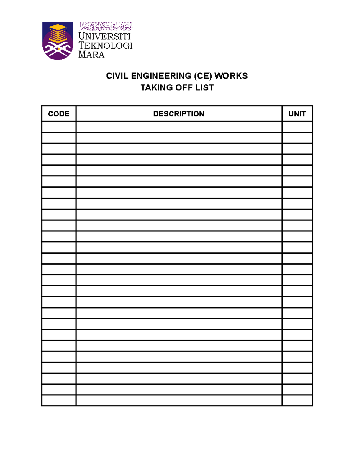 Taking OFF LIST Civil Engineering - construction technology - CIVIL ...