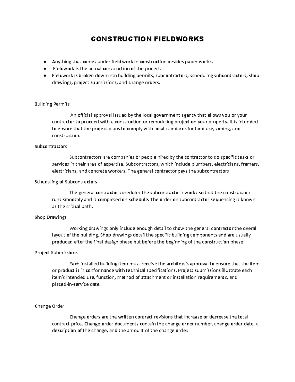 Basic Construction Principles - CONSTRUCTION FIELDWORKS Anything that ...