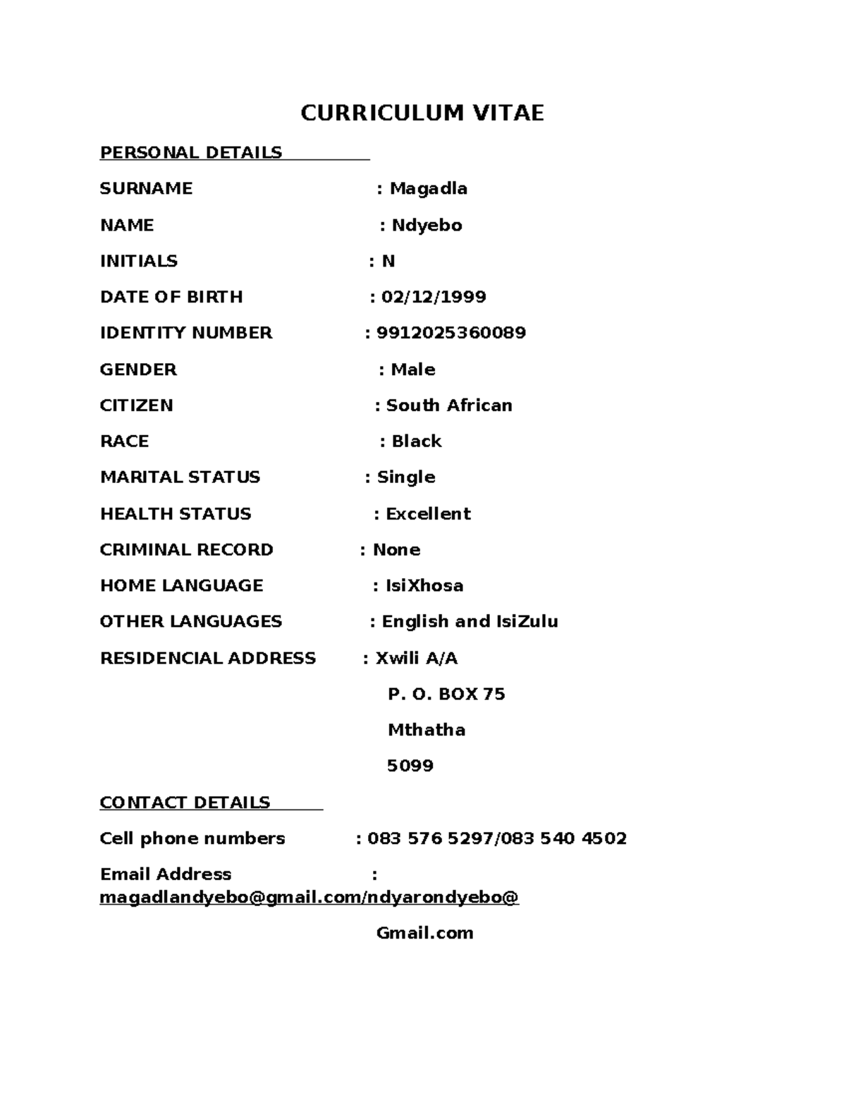 Curriculum Vitae - theories that can be used by teachers to facilitate ...