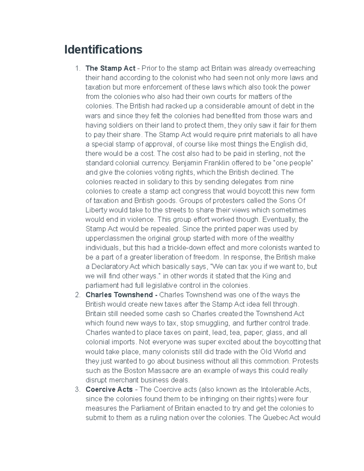 Urban 5 - Essay example for 315 History lesson 5 - Identifications The ...