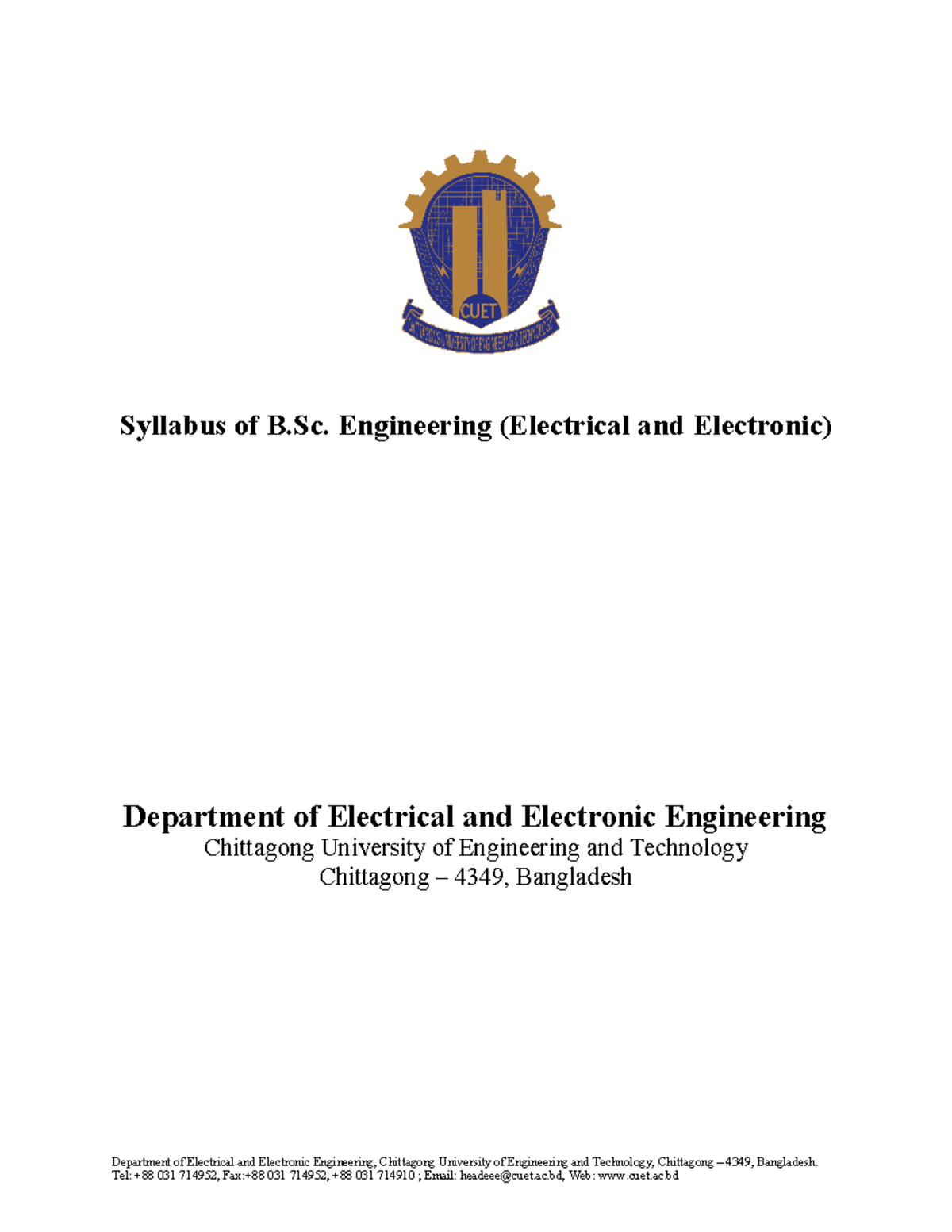 Syllabus of EEE 18 - Department of Electrical and Electronic ...