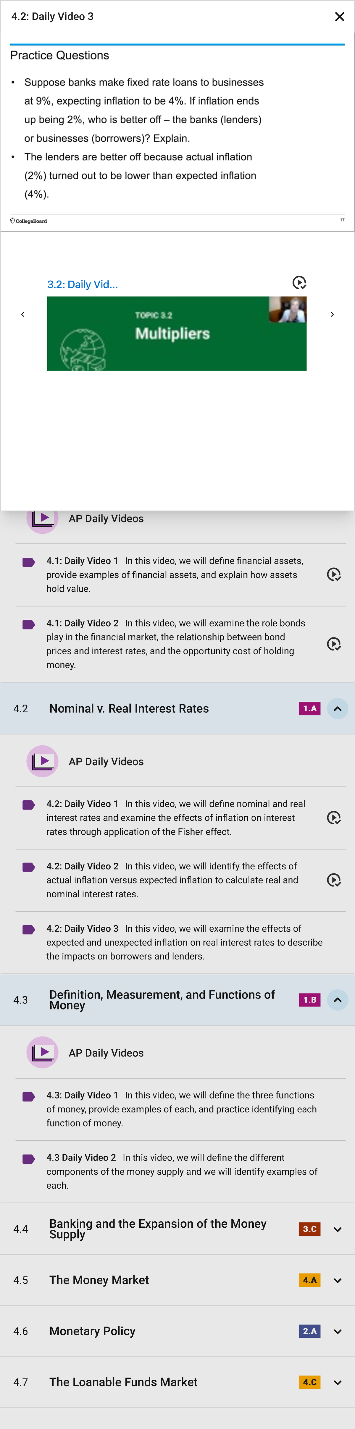 AP Macroeconomics Unit 4 Course Guide - COURSE GUIDE Unit 4Unit 4 ...