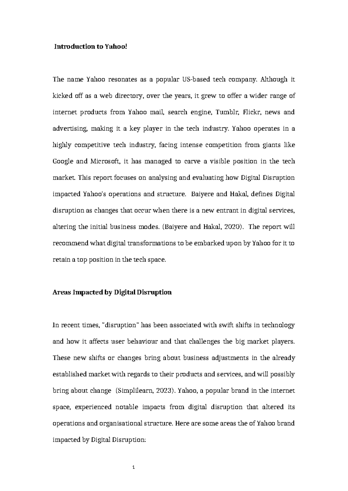 Leading Through Digital Disruption: A case study of Yahoo ...