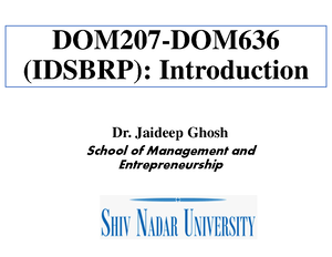 Lecture 2b - PPT 4 - IDSBRP: Introduction to Python Dr. Jaideep Ghosh ...