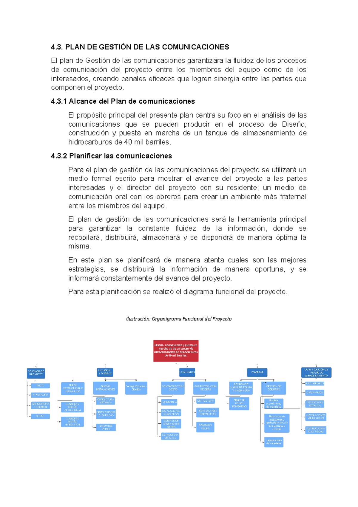 Alcance del plan de comunicaciones - 4. PLAN DE GESTIÓN DE LAS ...