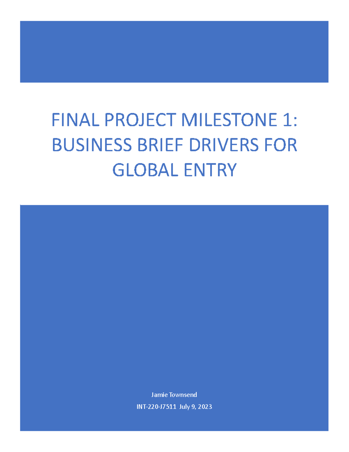 Final Project Milestone 1 - Jamie Townsend INT-220-J7511 July 9, 2023 ...