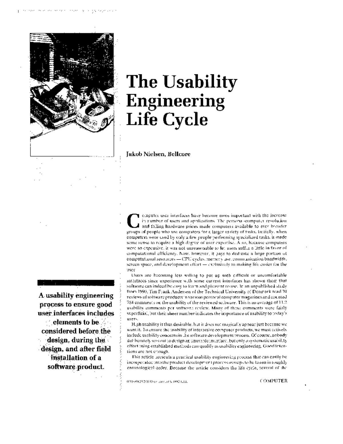 Usability eng - artikel om The Usabilitvd Engineering Life Cycle - A ...