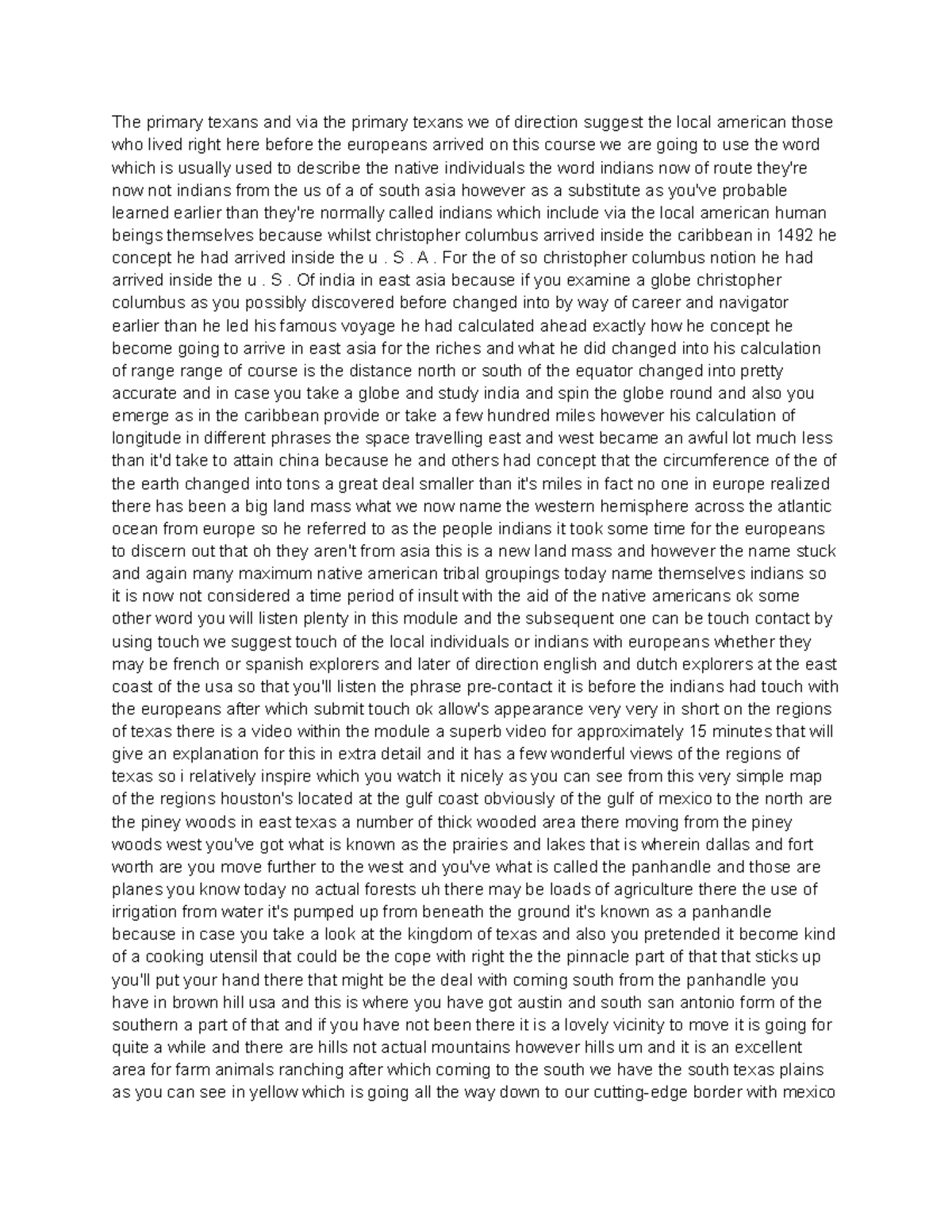 HIST 2301 The First Texans - The primary texans and via the primary ...