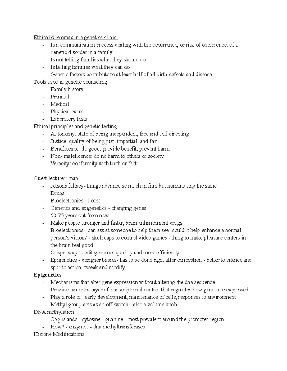Biology 10-16 - Ethical dilemmas in a genetics clinic - Is a ...
