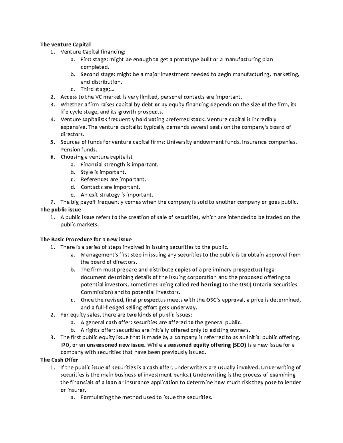 The venture Capital - notes from the textbook - The venture Capital 1 ...