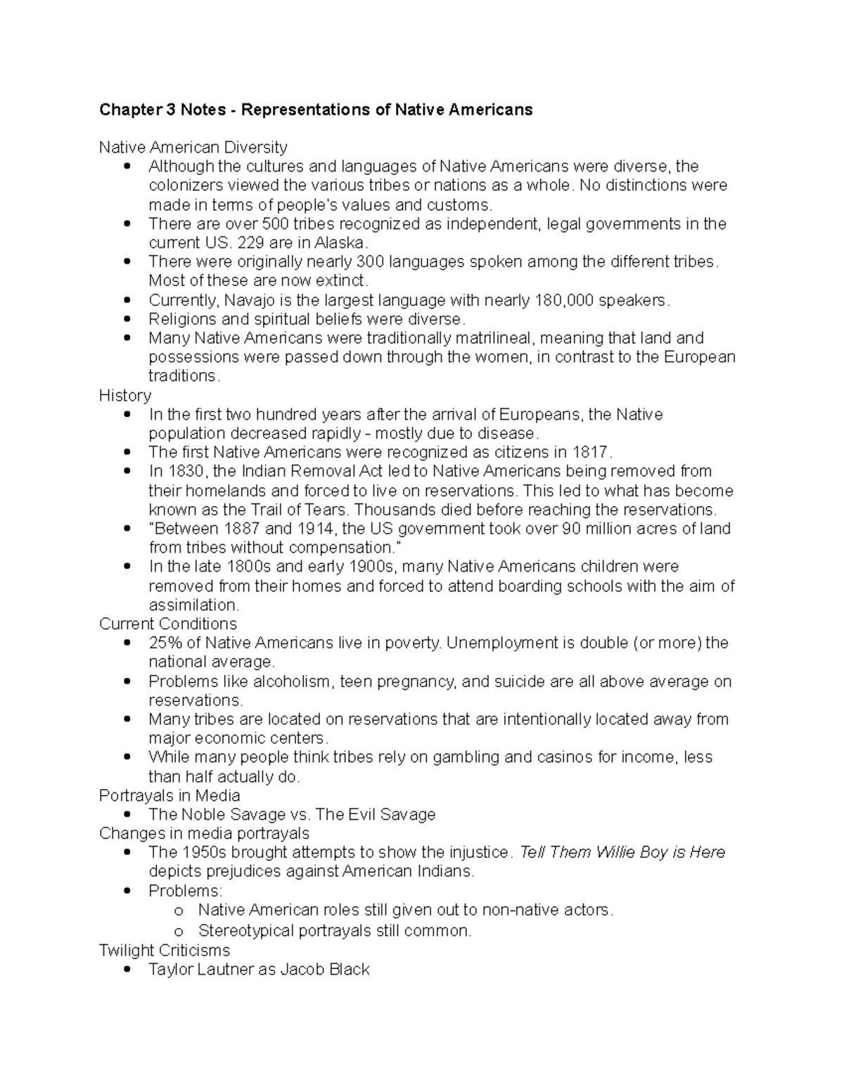 Chapter 3 Notes - Professor Musaji - Chapter 3 Notes - Representations ...