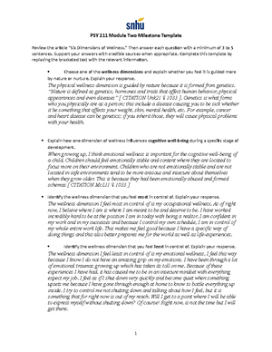 PSY108 Project One - Assignment - Project One: Position Paper Alexis ...