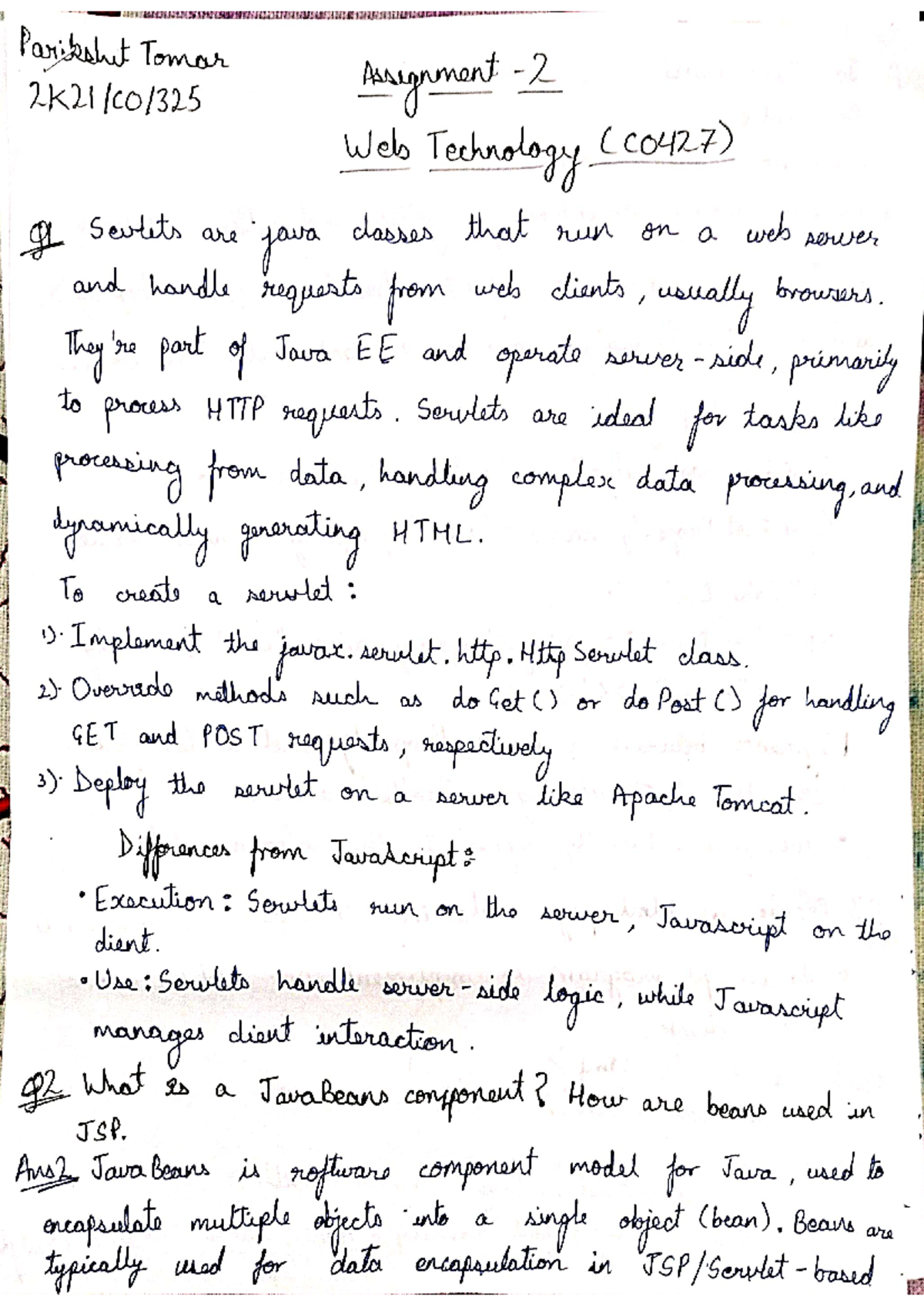 Web tech assignment 2 - Parisshet Tomar Assignment Web Technology ...