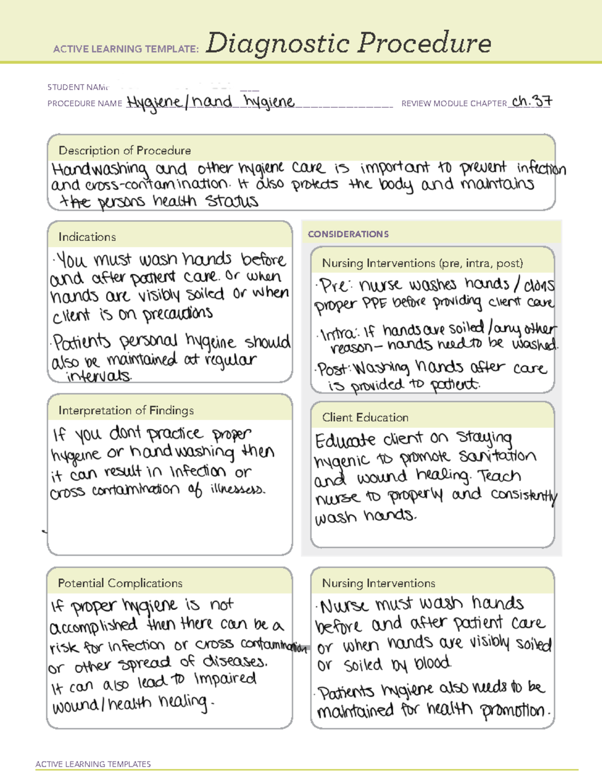 Hand Hygiene active learning template - 120 - ACTIVE LEARNING TEMPLATES ...
