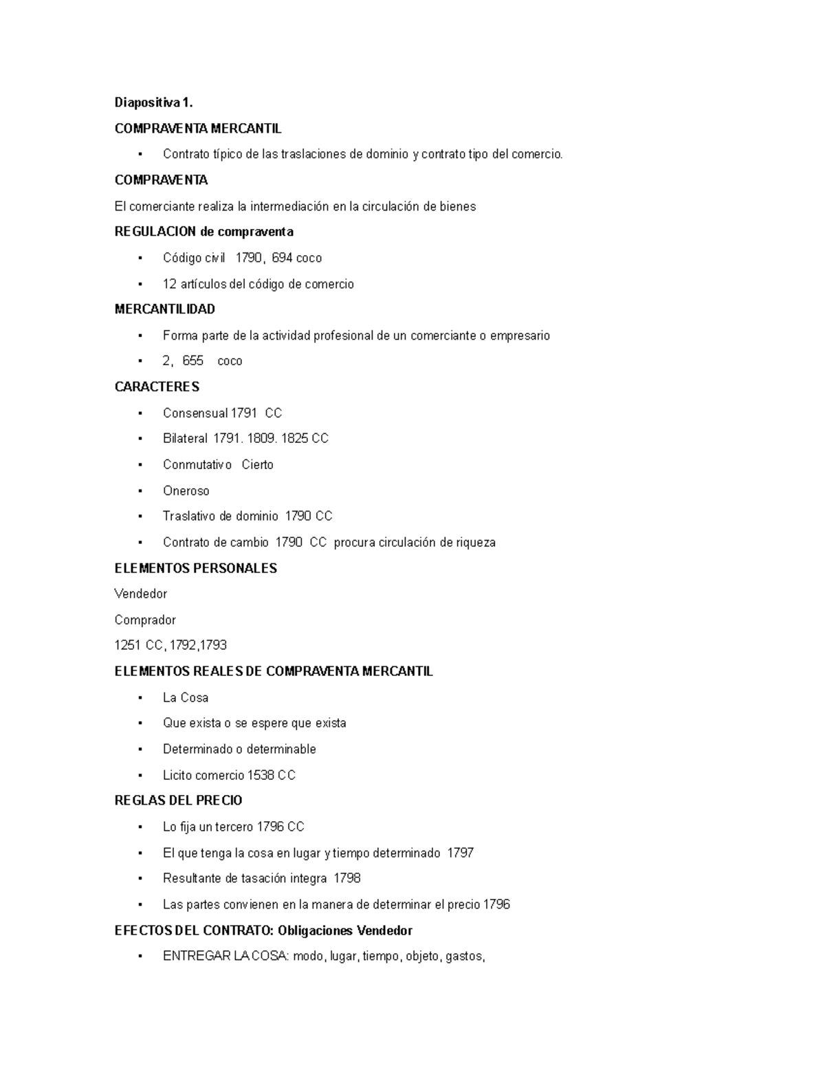 Temario Mercantil - copia - Diapositiva 1. COMPRAVENTA MERCANTIL ...