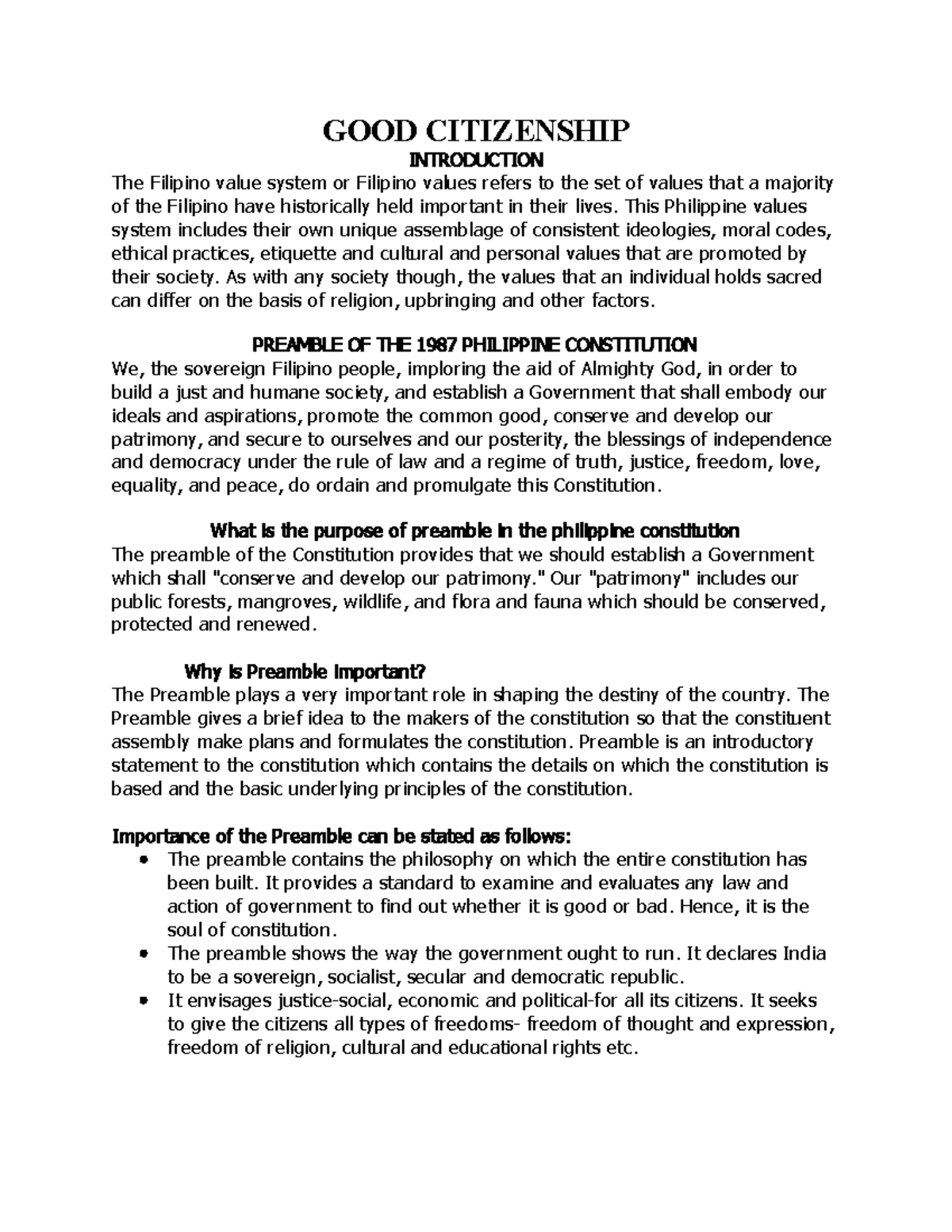 good citizenship ( mabuting pagkamamamayan ) 1234567900 1828393762 ...