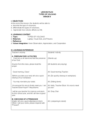 Semi detailed lesson plan - Semi- Detailed Lesson Plan TLE 307 I ...