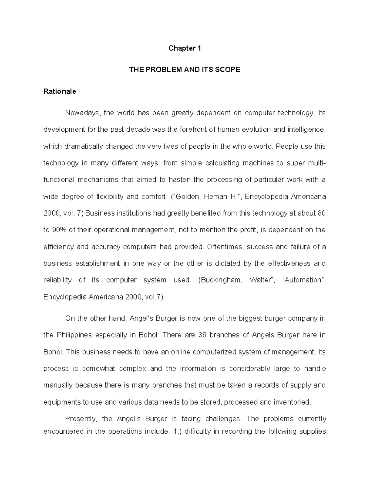 Chapter 1 THE Problem AND ITS Scope - Chapter 1 THE PROBLEM AND ITS ...