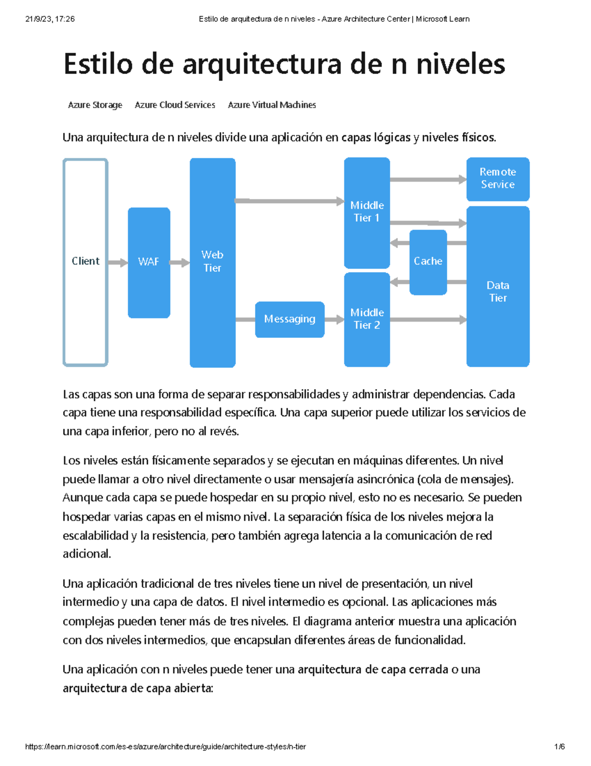 Estilo de arquitectura de n niveles - Azure Architecture Center Microsoft Learn - Estilo de ...