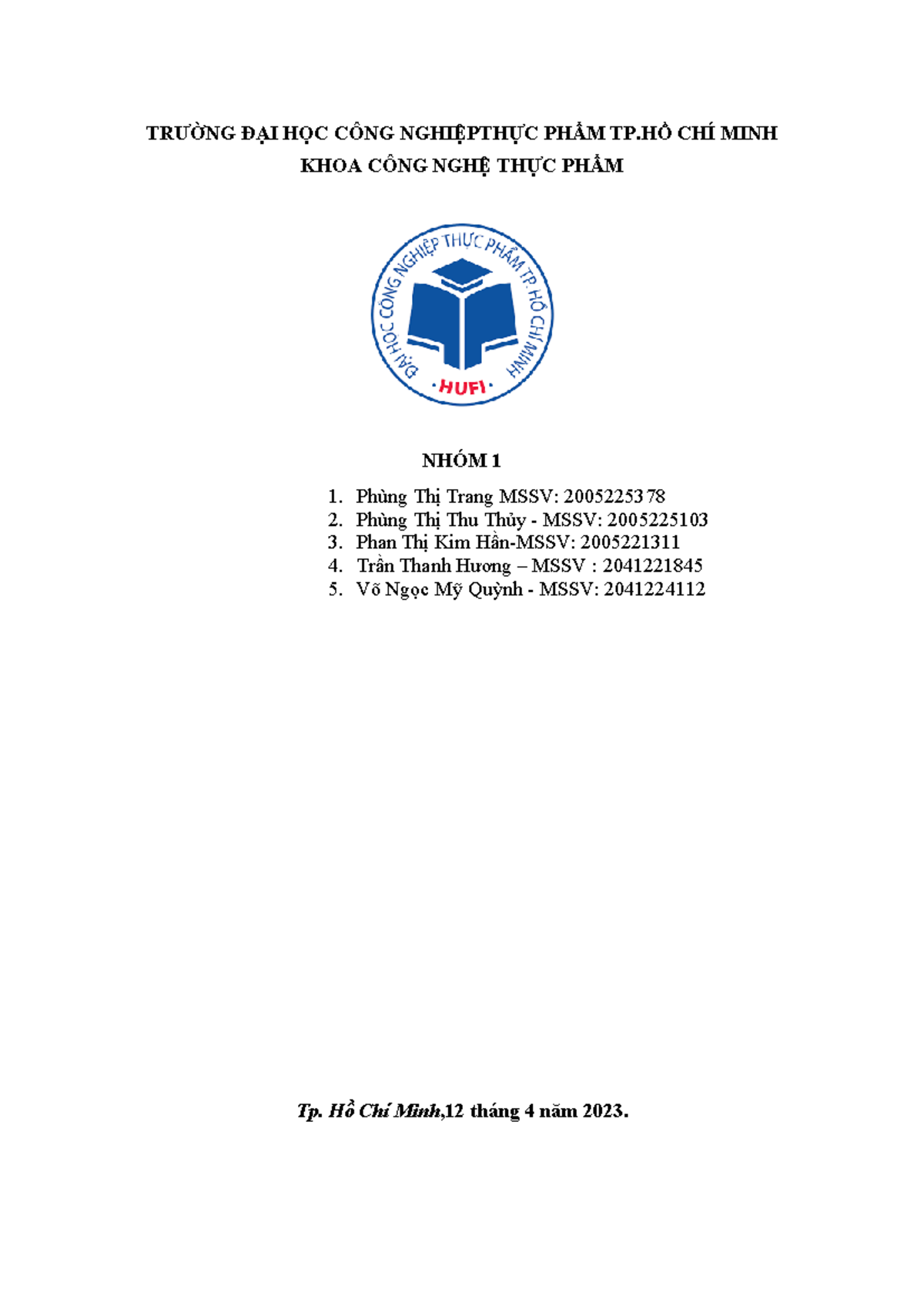 TCVL 14-4 - vlvl - TRƯỜNG ĐẠI HỌC CÔNG NGHIỆPTHỰC PHẨM TPỒ CHÍ MINH ...