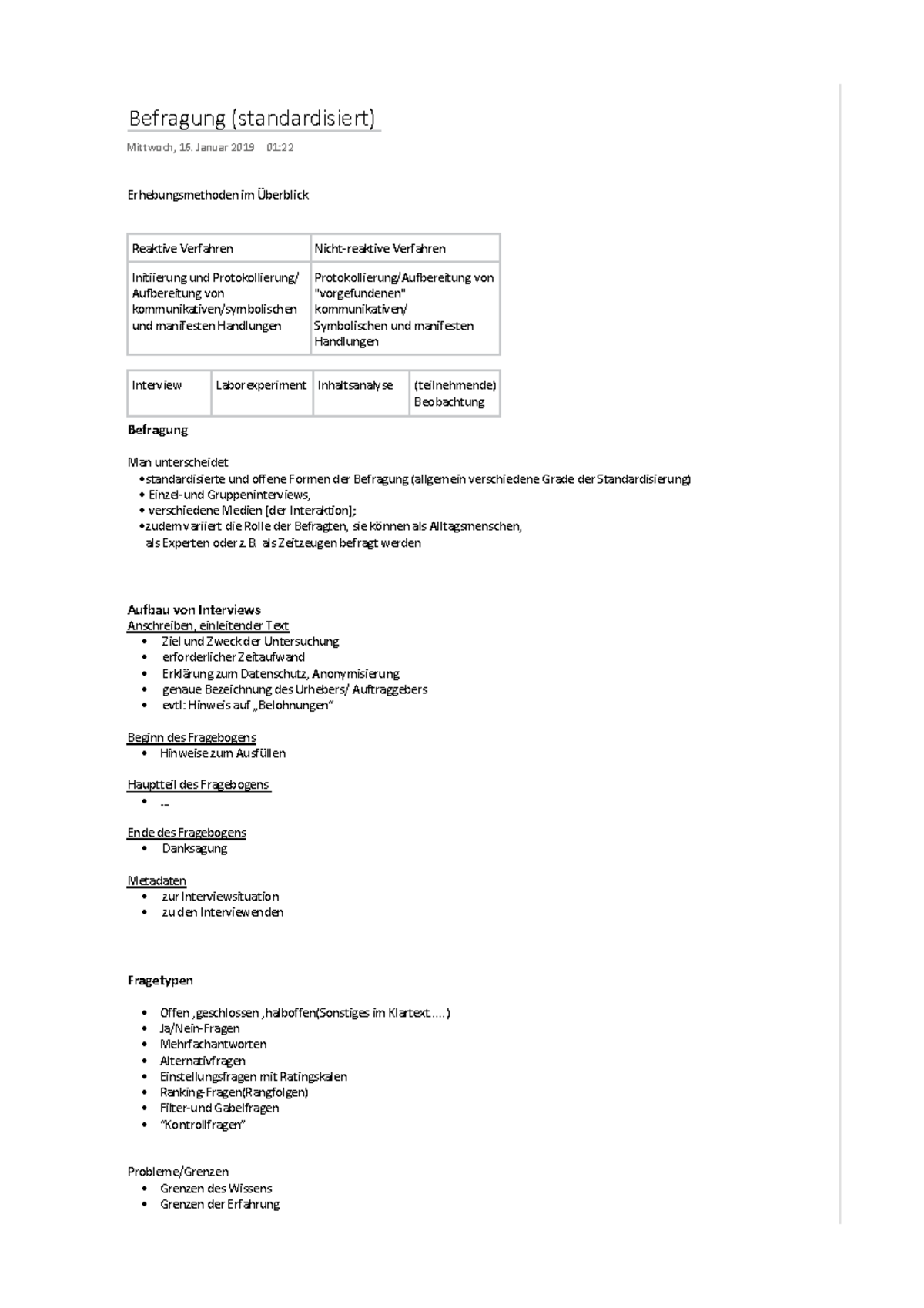 Befragung (standardisiert) - Befragung (standardisiert) Mittwoch, 16 ...