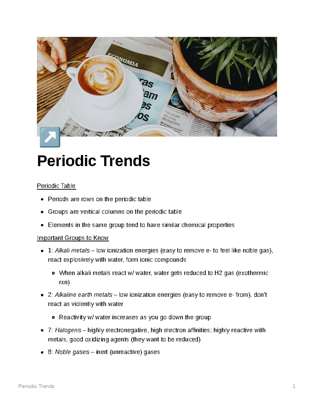 Periodic Trends - ↗ Periodic Trends Periodic Table Periods are rows on ...