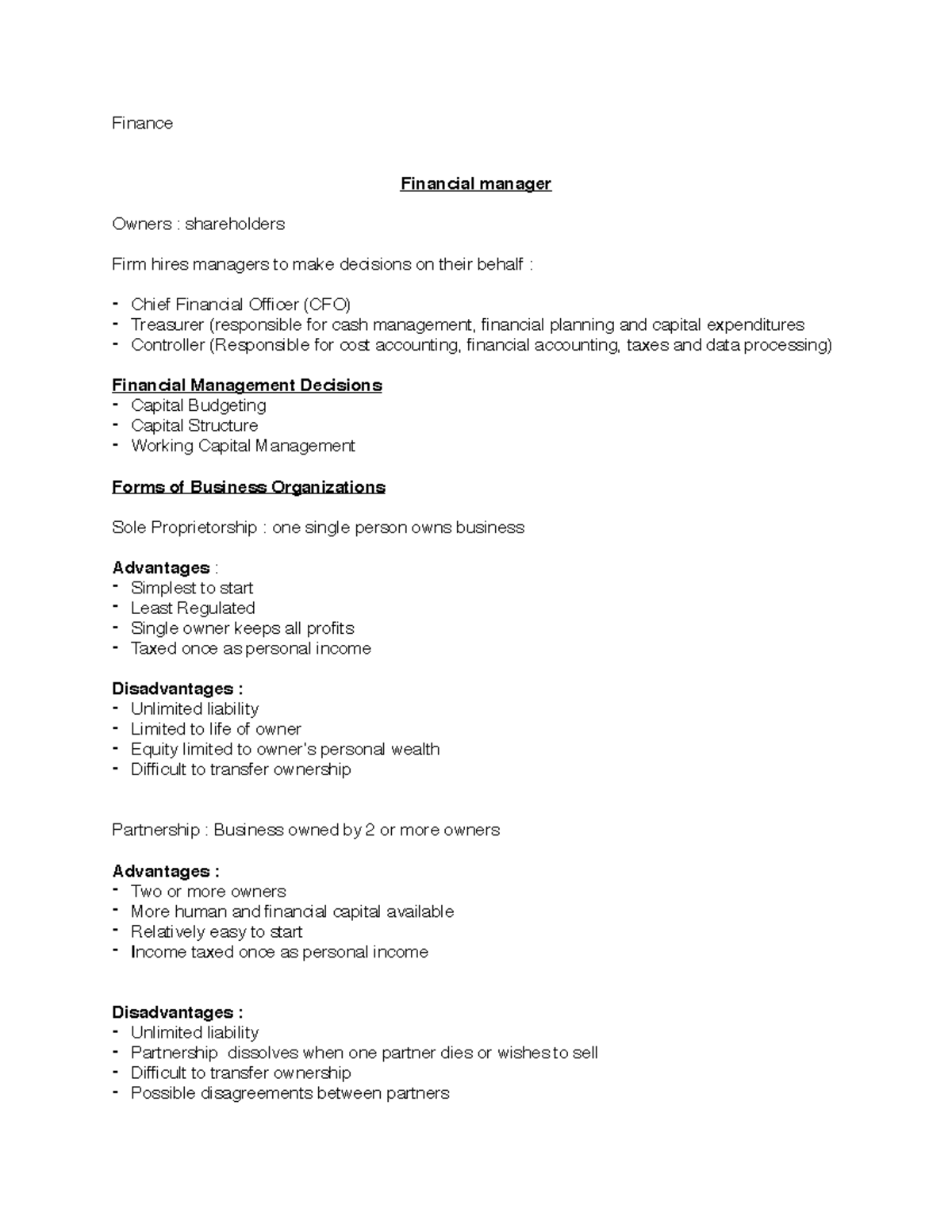 Pdf - Summary Introduction to financial management - Finance Financial ...