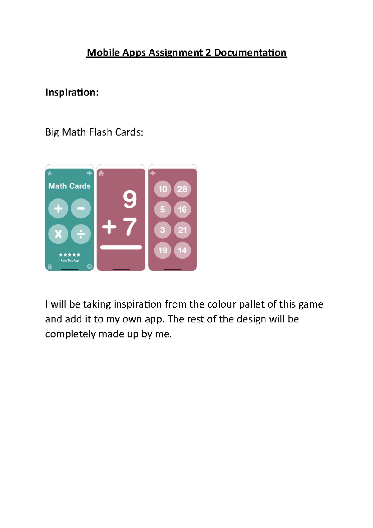 Mobile apps 2 documentation - Mobile Apps Assignment 2 Documentation ...