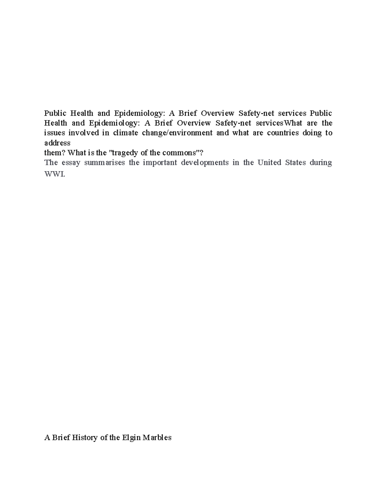 The essay summarises the important developments in the United States ...