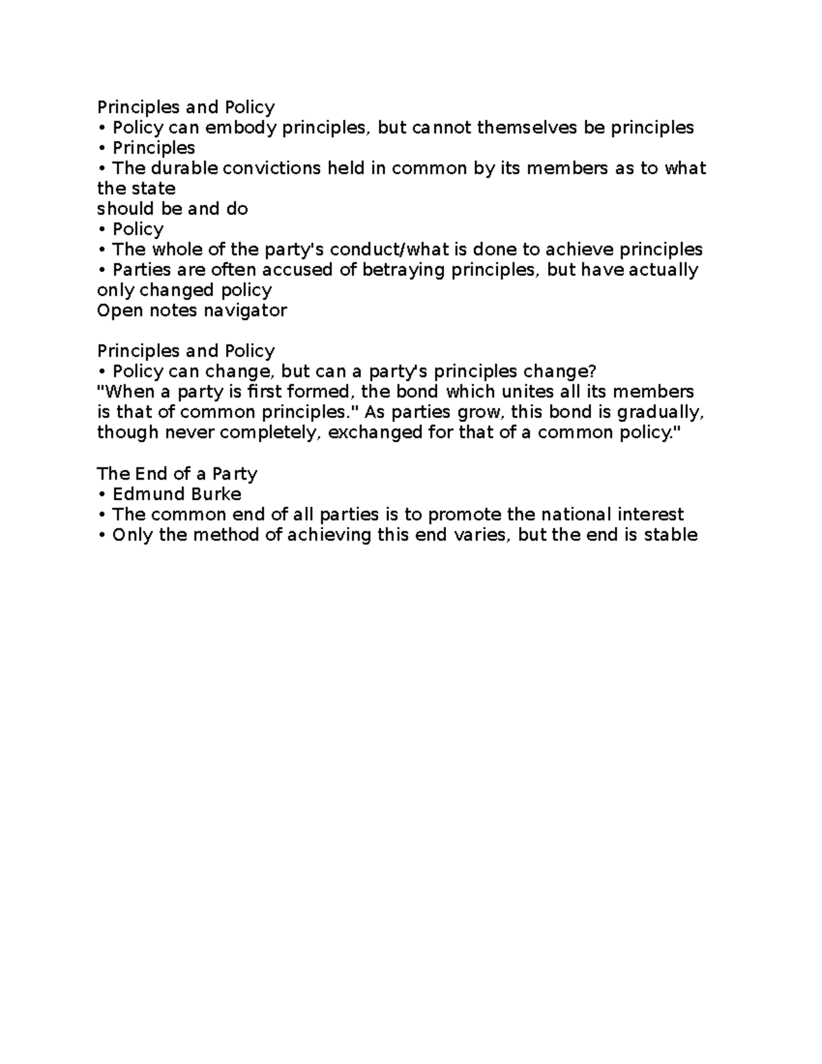 Principles and Policy - Principles and Policy Policy can embody ...