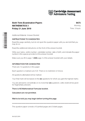 IC Aero:EEE MAT Sample 2 - Mathematics Aptitude Test (MAT) Sample Paper ...