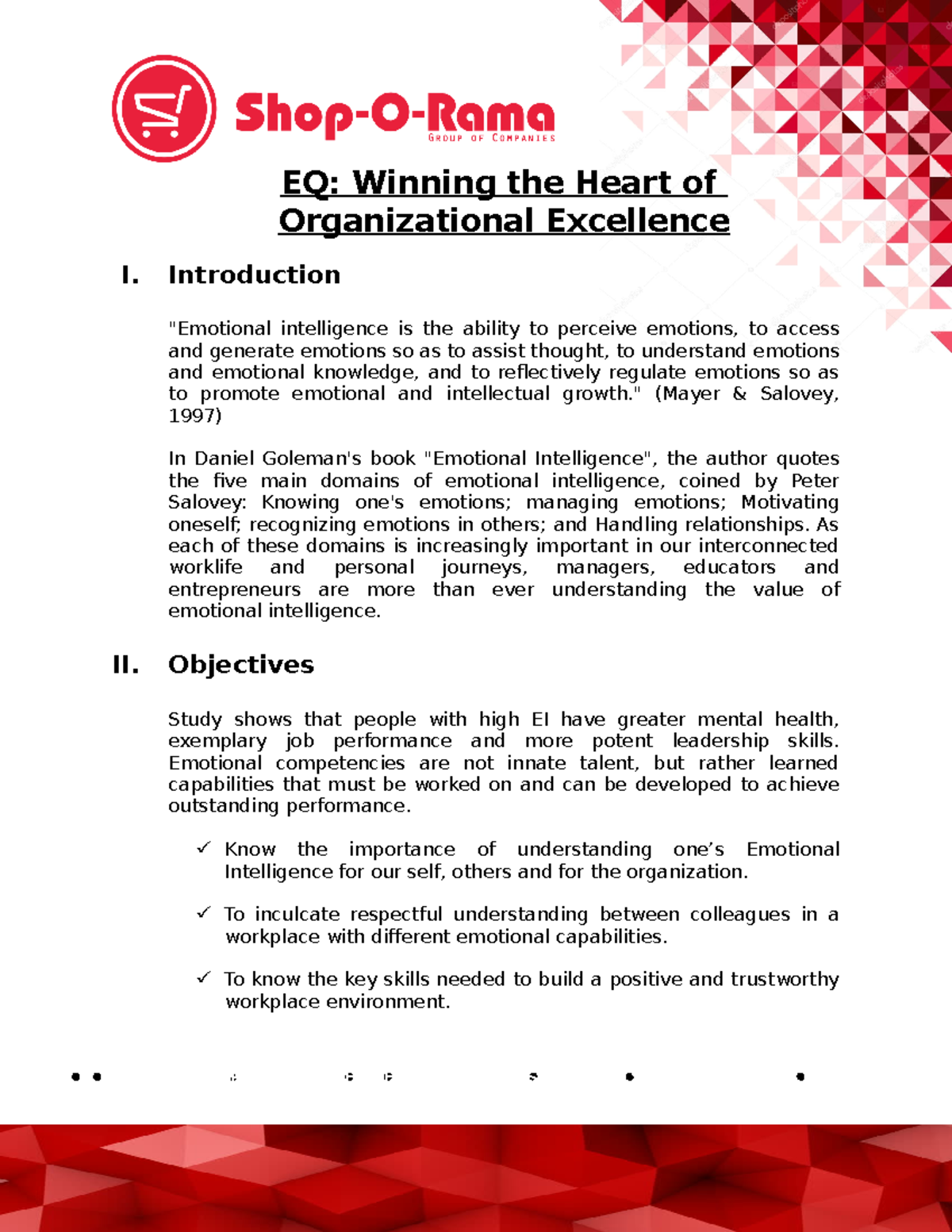 EQ Course Content - for training and development - EQ: Winning the ...
