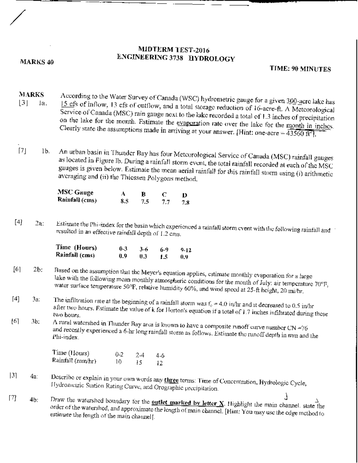 Mid October 2016, questions - MARKS 40 'MARKS [3] i7] [4] l6] [4] [6 ...