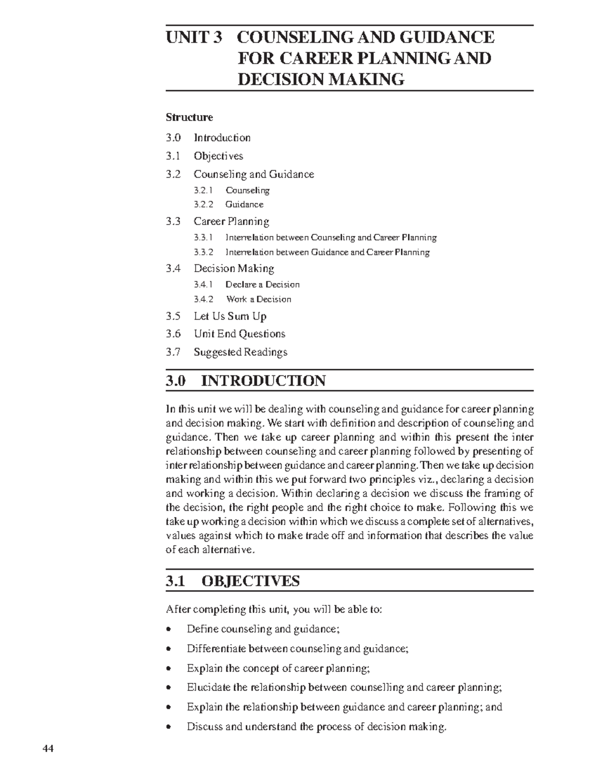 Unit-3 Career Guidance - Assessment in Counselling and Guidance UNIT 3 ...
