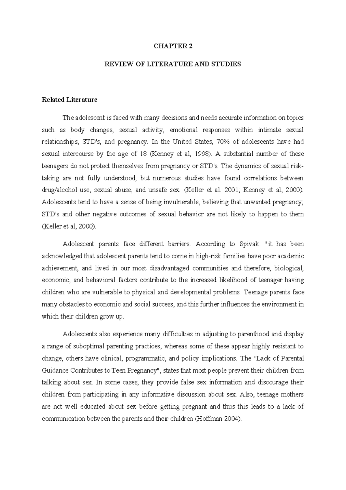 Chapter 2 research - work 1 - CHAPTER 2 REVIEW OF LITERATURE AND ...