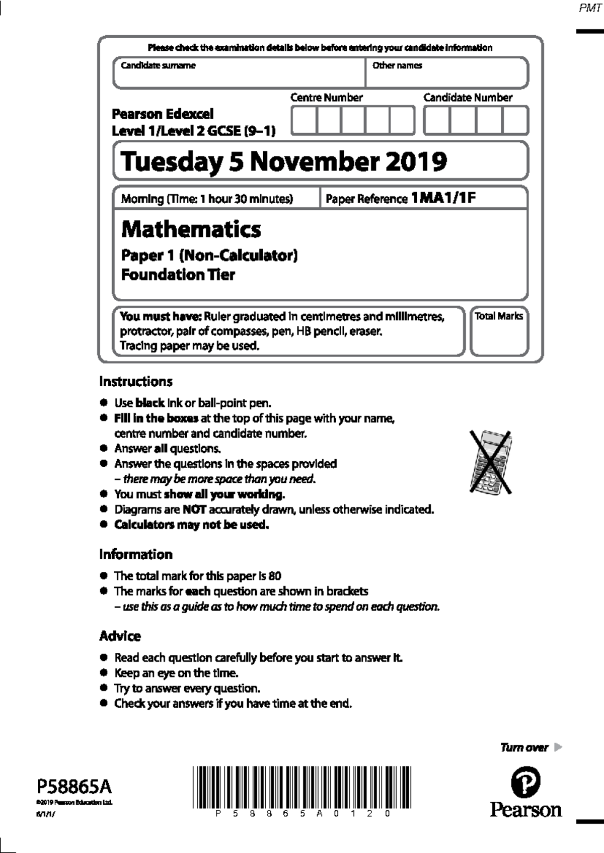 Nov 2019 QP - Question paper - Answer ALL questions. Write your answers ...