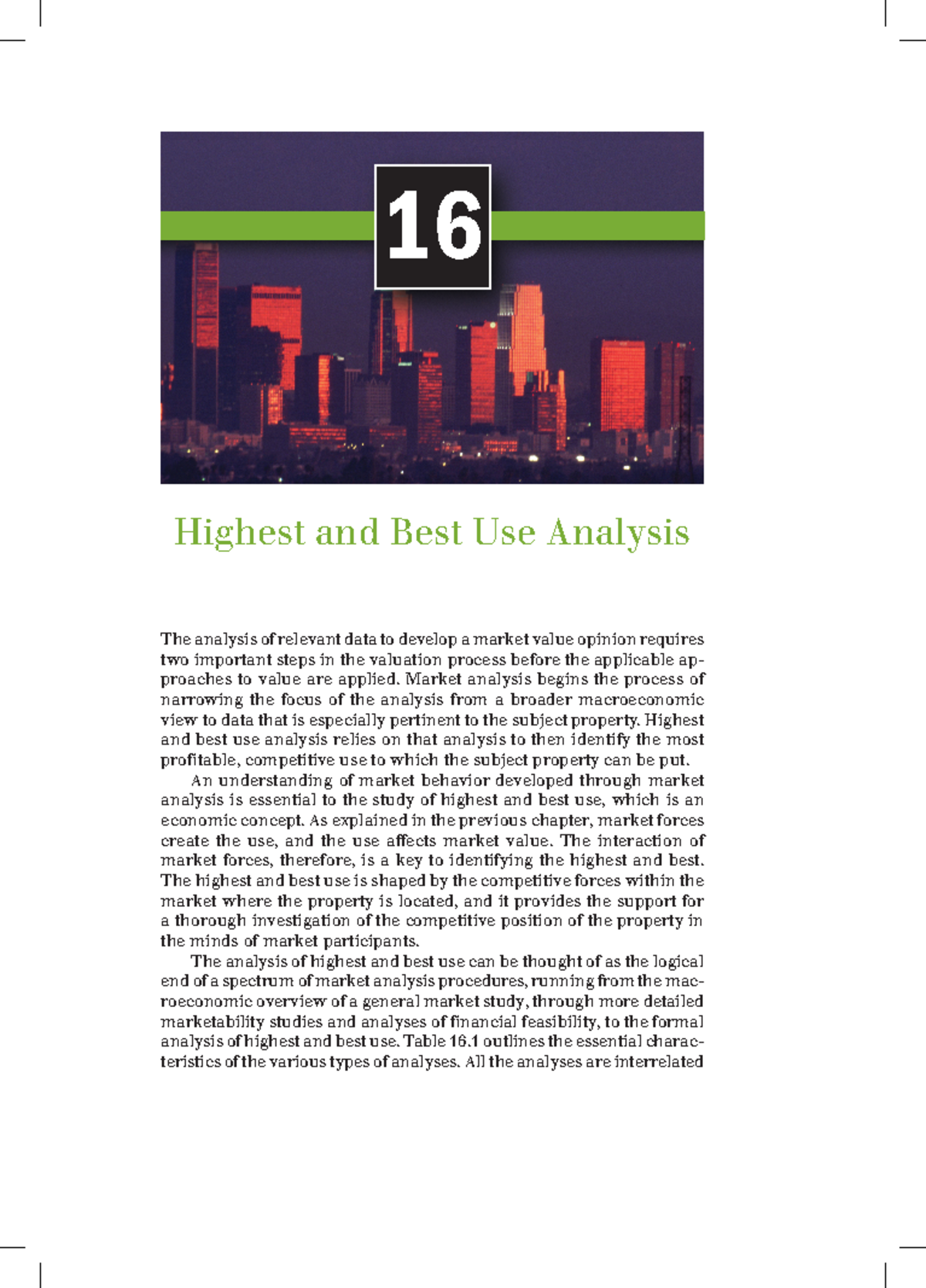 Chap 16-Highest and Best Use Analysis - Highest and Best Use Analysis ...