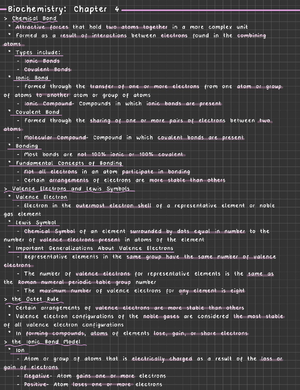 Biochemistry Chapter 12 - CHEM 281 - Studocu