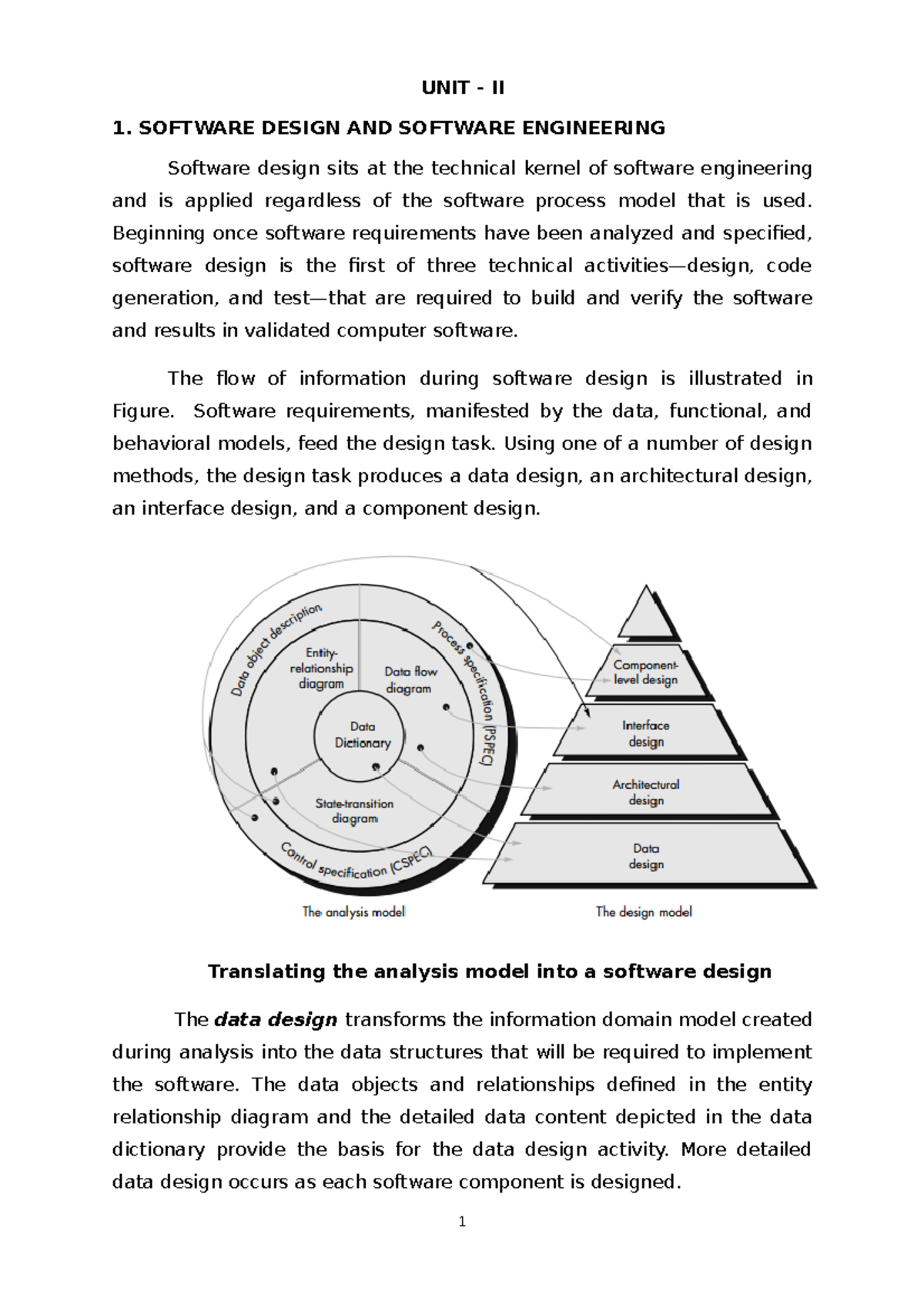 Software project management m unit 2 - UNIT - II 1. SOFTWARE DESIGN AND ...