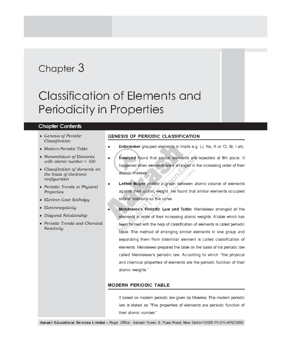 Classification of Elements and Periodicity in Properties study material ...