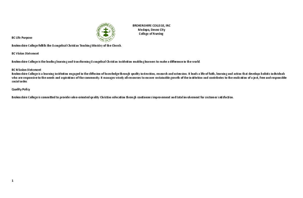 NCM-112-prescyuy - syllabus - BROKENSHIRE COLLEGE, INC Madapo, Davao ...