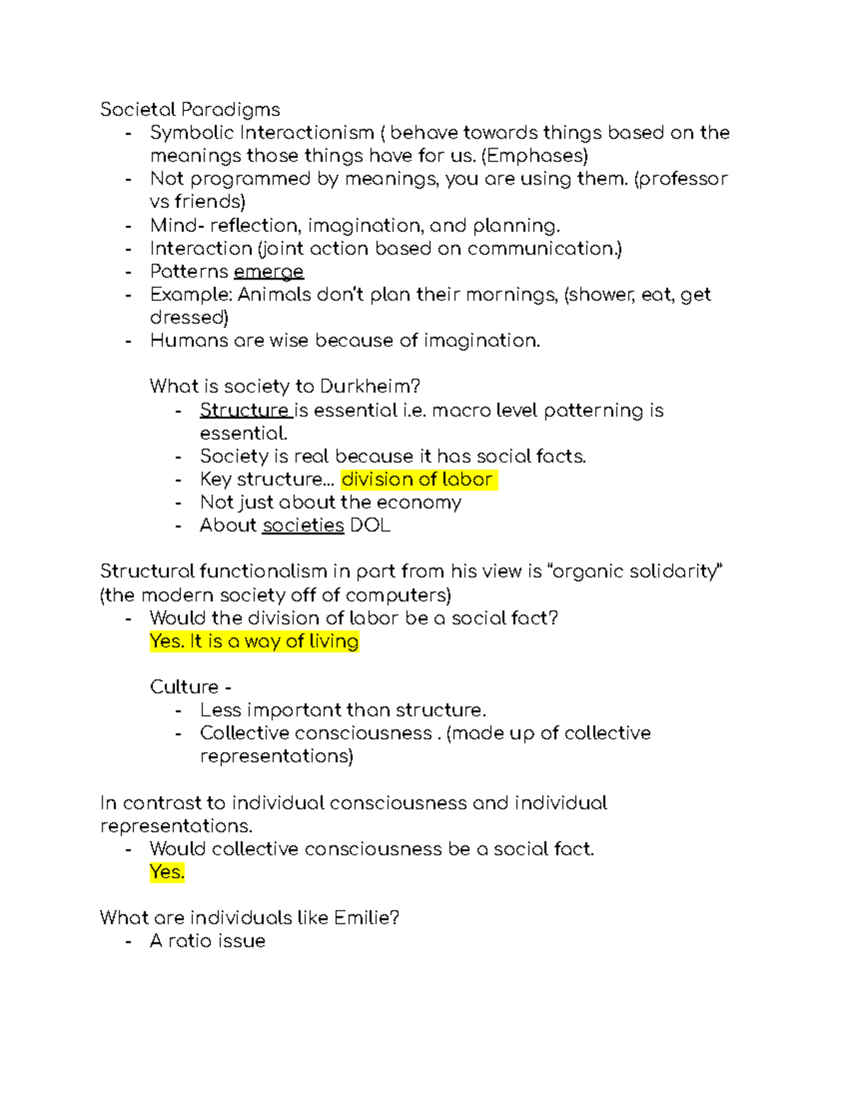 Soc 8 6 Theory Of Theory - Notes - Societal Paradigms - Symbolic ...