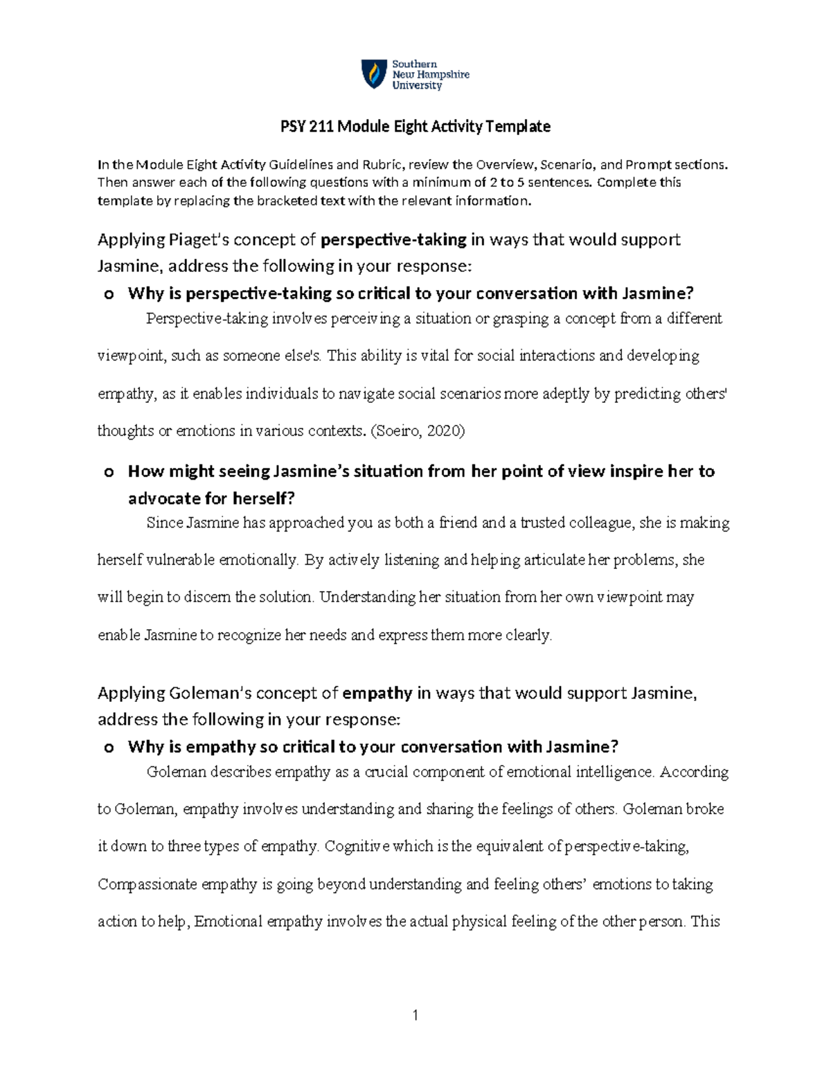 Mod8journal - MODULE 8 JOURNAL - PSY 211 Module Eight Activity Template ...